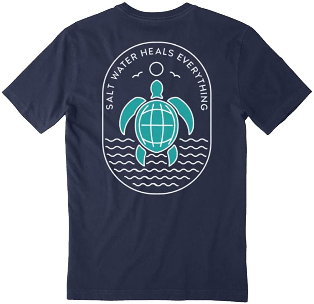 Life is Good, Mens Crusher Graphic T-Shirt, Darkest Blue, Small