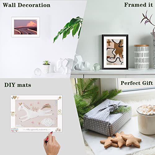 ZBEIVAN 5x7 White Picture Mats for 4x6 Pictures 25 Packs, Acid-Free White Core Bevel Cut Frame Mattes for Photos, Prints, Drawings, or Artworks