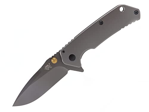 Sanrenmu Knives Folding Pocket Knife 7056 EDC Knife 8Cr14MoV Blade Hunting Survival Fishing Tool (7056LUP-SK(Grey))