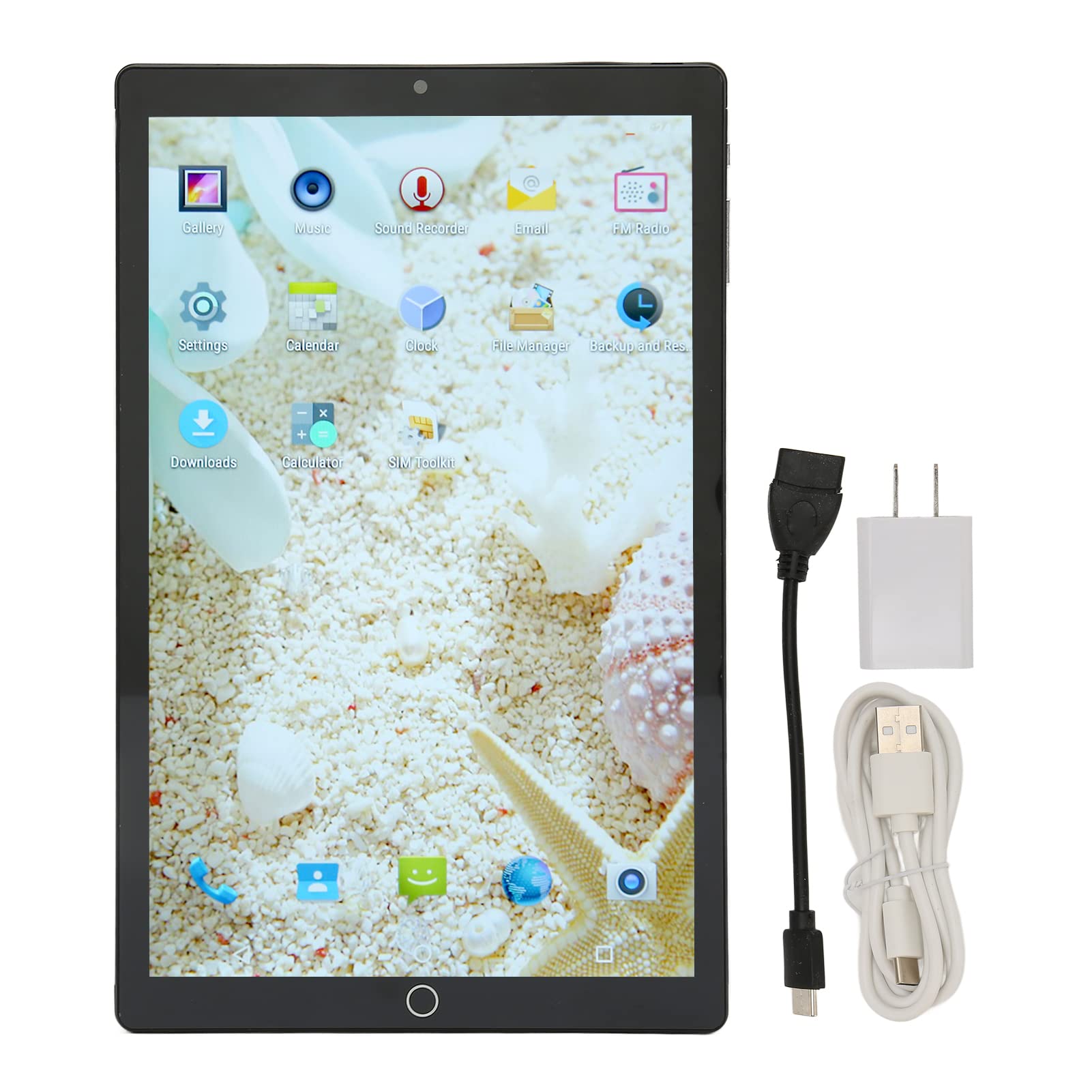 VINGVO 10.1 Inch Tablet, IPS Screen 1920 X 1080 Tablet, Travel 6000 MAh (US Plug)