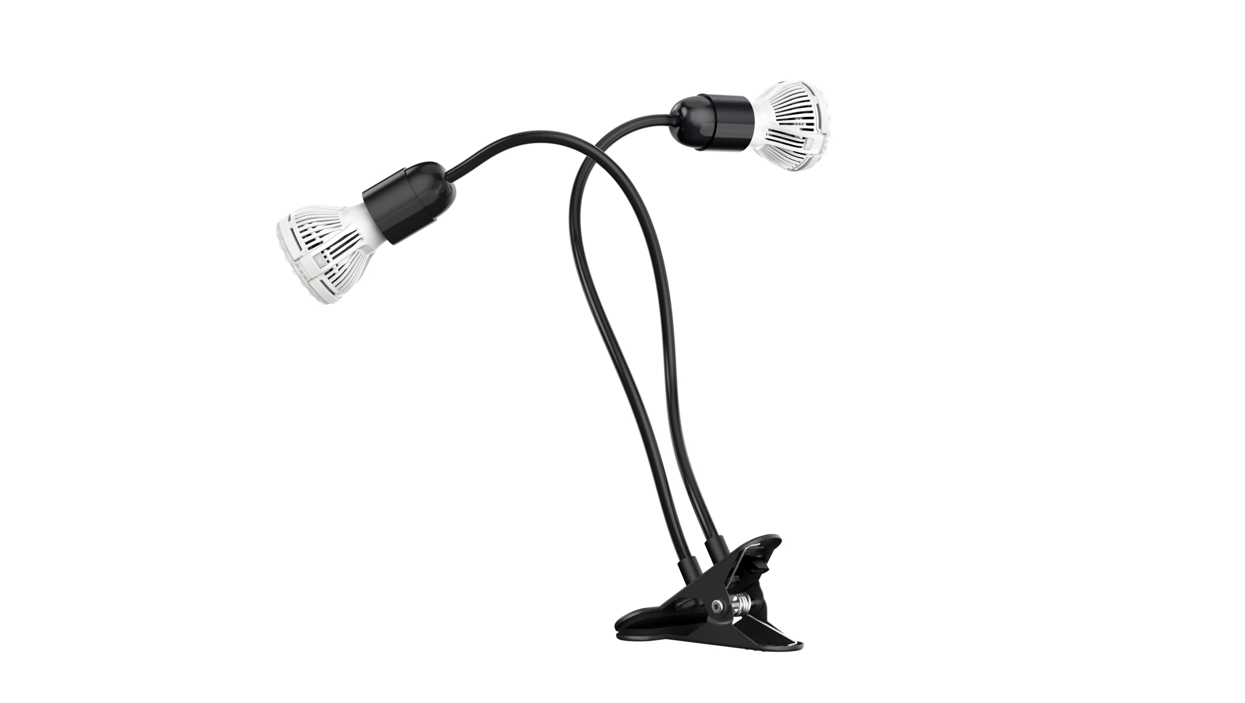 SANSI LED Grow Lights for Indoor Plants, Lifetime Free Bulb Replacement, 300W Full Spectrum Dual Gooseneck Clip Plant Grow Light with Optical Lens for High PPFD Growing Power Lamp