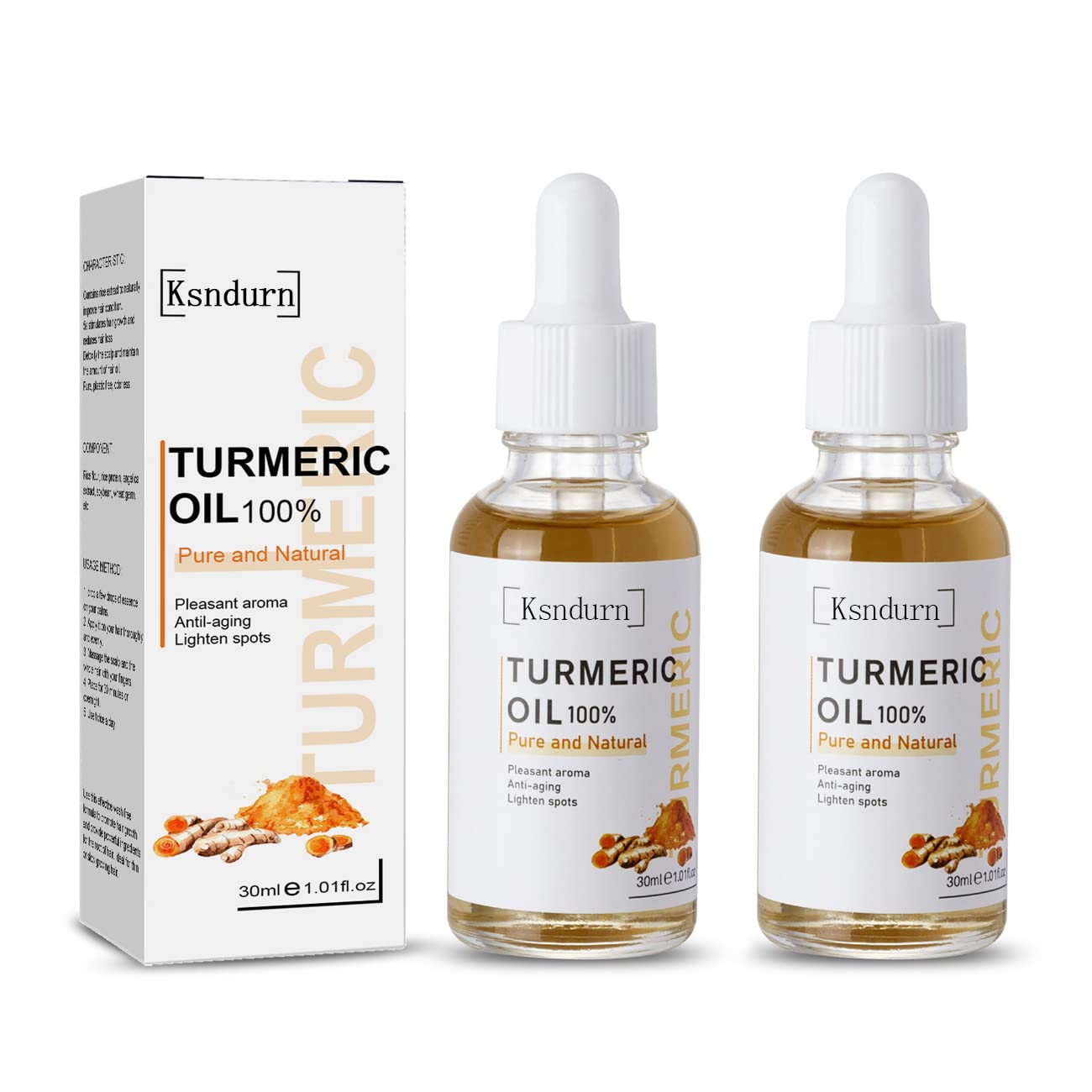 Turmeric Dark Spot Corrector Serum, Ksndurn 2PCS Turmeric Repair Face Serum - kin Care Moisturizing Repair Serum