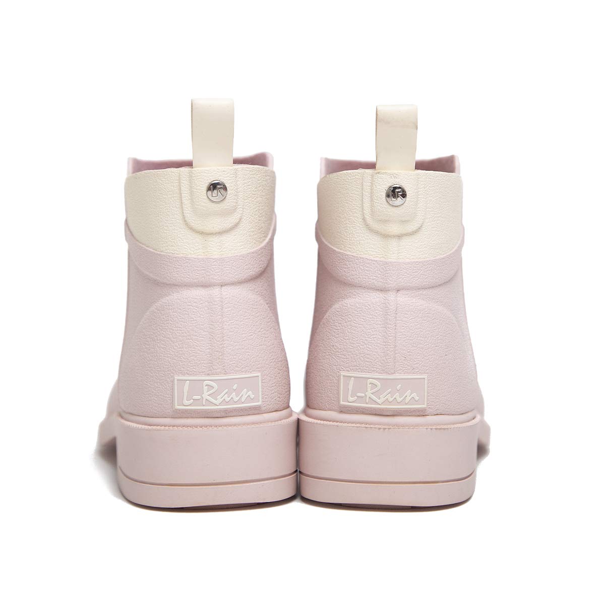 L Rain Women's Ankle Rain Boots Fashion Rain Shoes Chelsea Booties-Pink 9