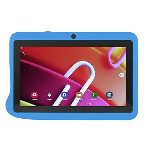 VINGVO 7 Inch Tablet, Reading Tablet Blue 4GB RAM 128GB ROM 5G WiFi Octa Core CPU for Game (Blue)