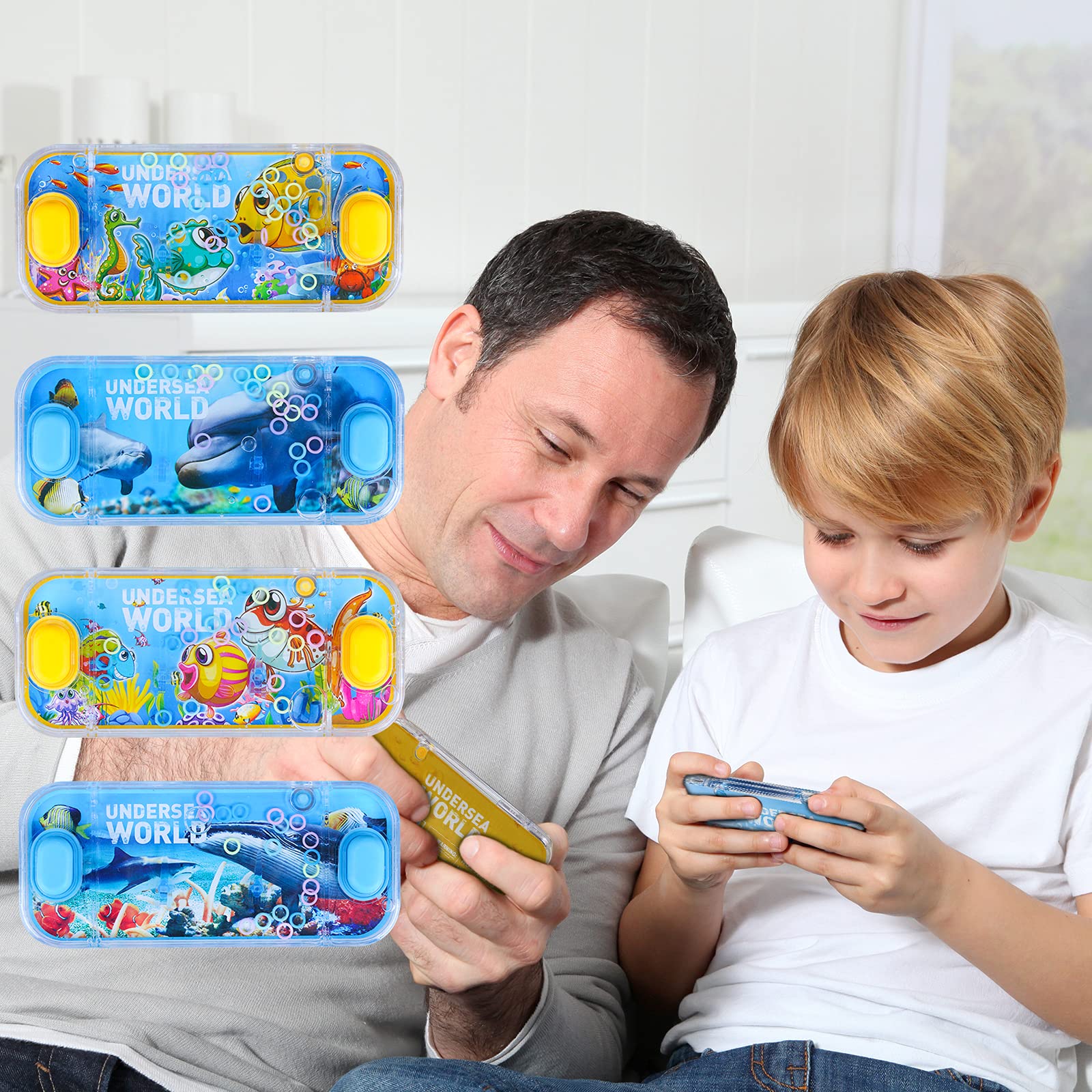 SevenQ Handheld Water Games for Girl, 8 Packs Cute Theme Water Toss Ring Game Aqua Toy Water Ring Game for Kids