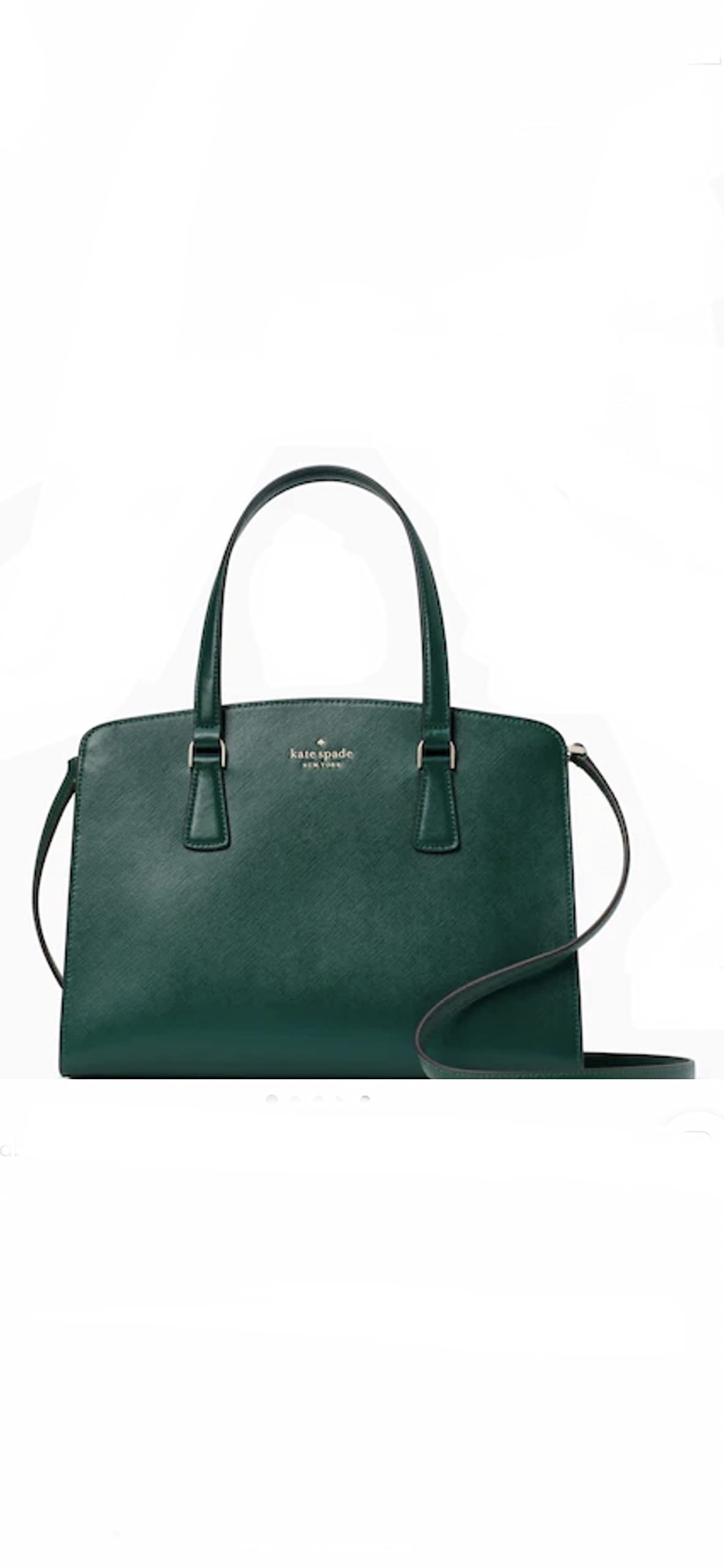 Kate Spade Perry Medium Leather Satchel (Deep jade)