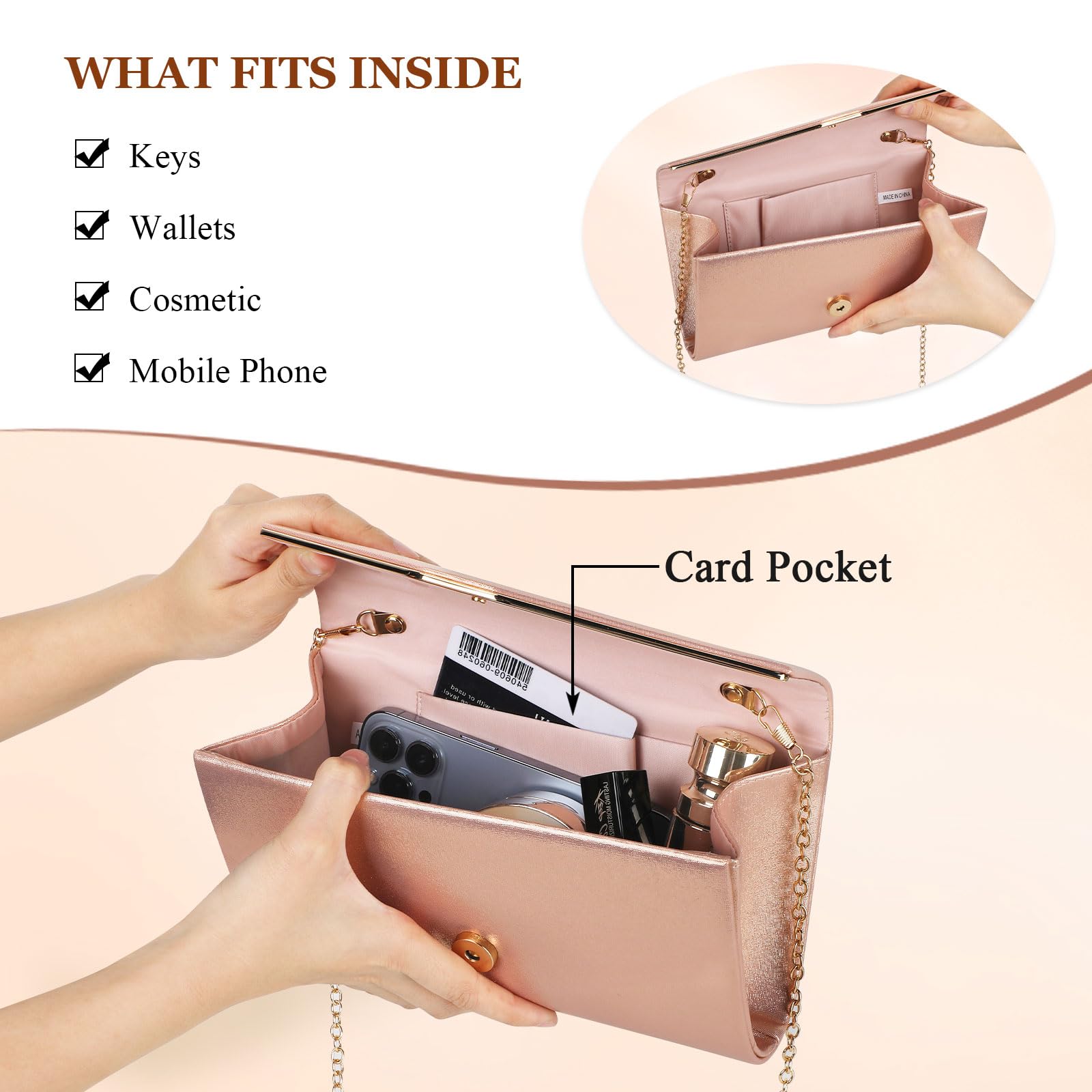Pinprin Women Evening Clutch Bag Banquet Round Handbag with Top-handle Stylish Wedding Party Wallet Purse (B-Silver)