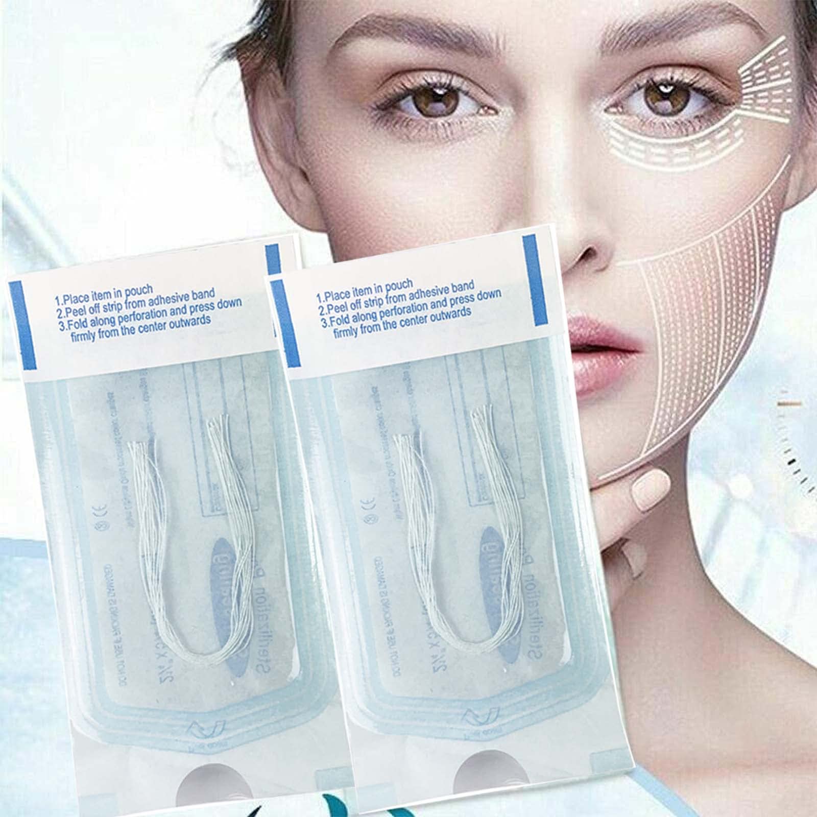 Soluble Protein Thread Lifting, Instant Face Protein Thread, 12Line/Bag Firming Lifting Skin Care(15 Bag)