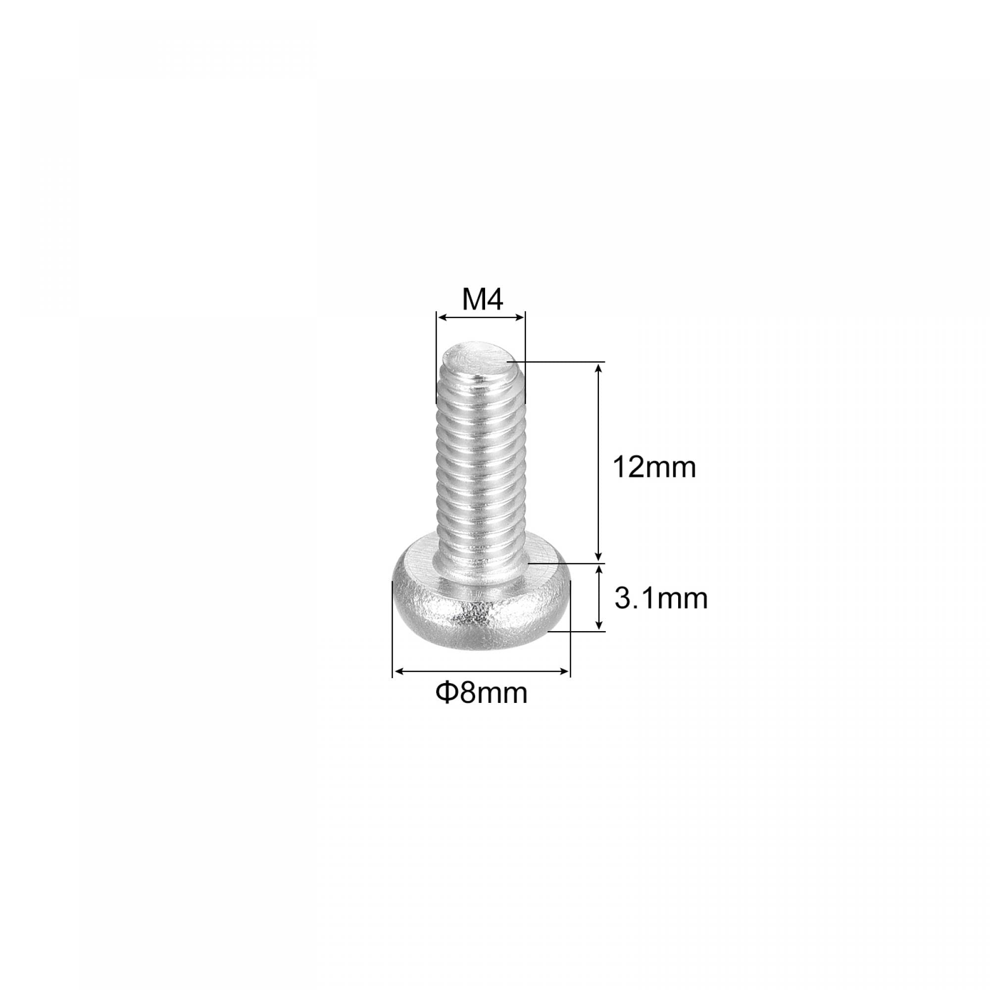 uxcell M4x12mm Torx Security Machine Screws, 10pcs 316 Stainless Steel Pan Head Tamper Proof Screw Fasteners Bolts