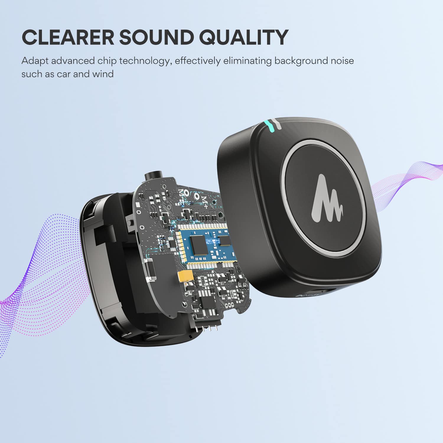 MAONO Compact Wireless Lavalier Microphone, 2.4GHz Dual Lapel Mics with Real-time Monitoring, Gain Adjustment and Mute for Interview, Vlogging, Live Streaming, Phone, Camera (WM820 A1)