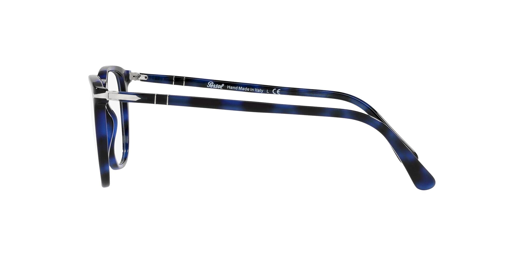 Persol PO3266V Square Prescription Eyewear Frames, Red Havana/Demo Lens, 48 mm