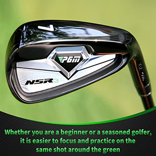 PGM Golf Clubs NSR III Golf Iron Thru Gap Wedge with Graphite Shafts for Right-Handed Golfers - S/R Flex (S FLEX-#7-0)