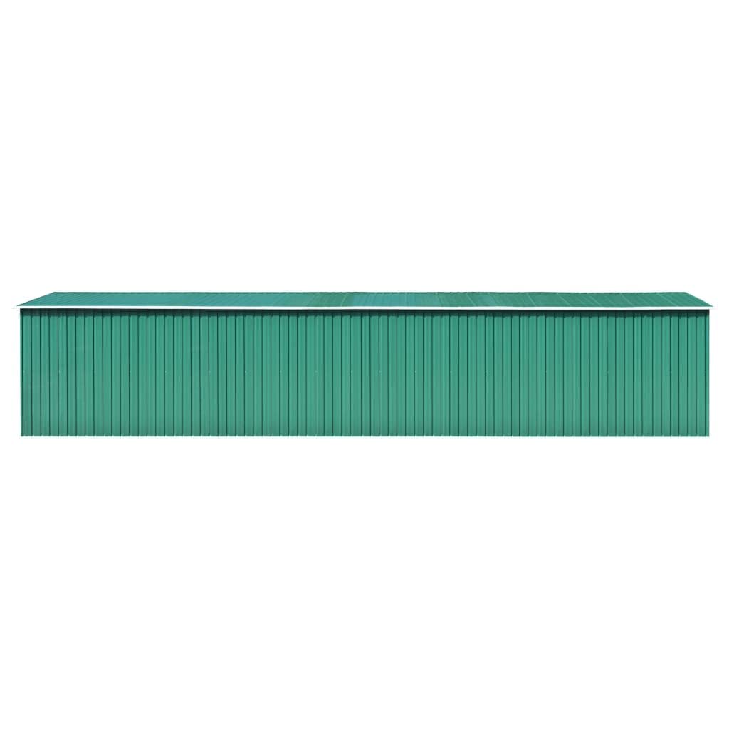 Outdoor Storage Shed, Garden Shed, Sun Protection and Waterproof Tool Storage Shed for Yard, Lawn, Backyard Garden Shed Green 101.2"x389.8"x71.3" Galvanized Steel