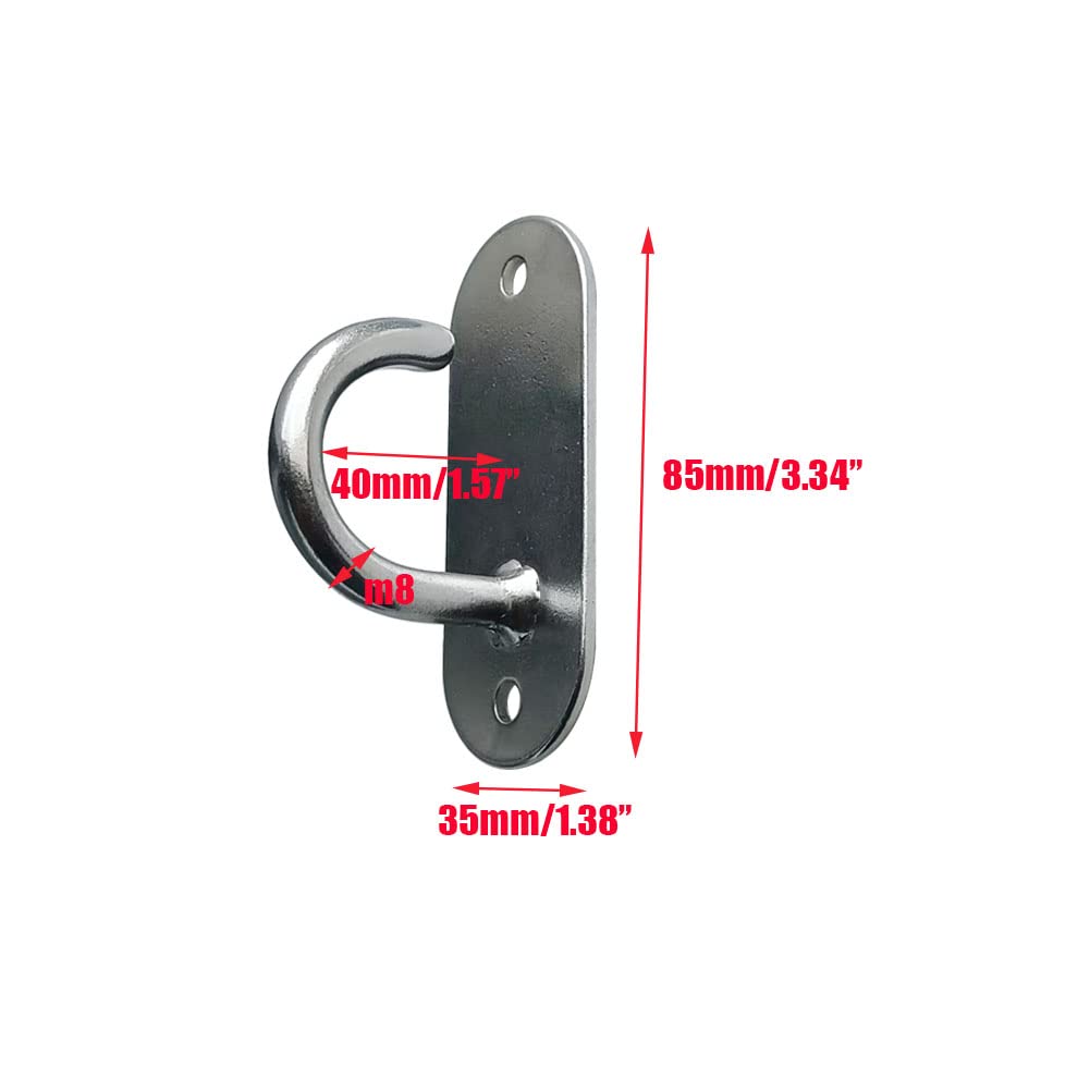 Qinwuwu Resistance Band Wall Anchor Workout Exercise Wall Mount Anchor for Suspension Strap Trainer, J-Shaped Design, Strength Training, Yoga, Home Gym, Physical Exercise