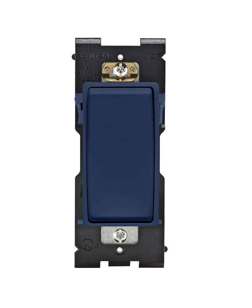 Leviton RE151-RN Renu Switch for Single Pole Applications, 15A-120/277VAC, Rich Navy