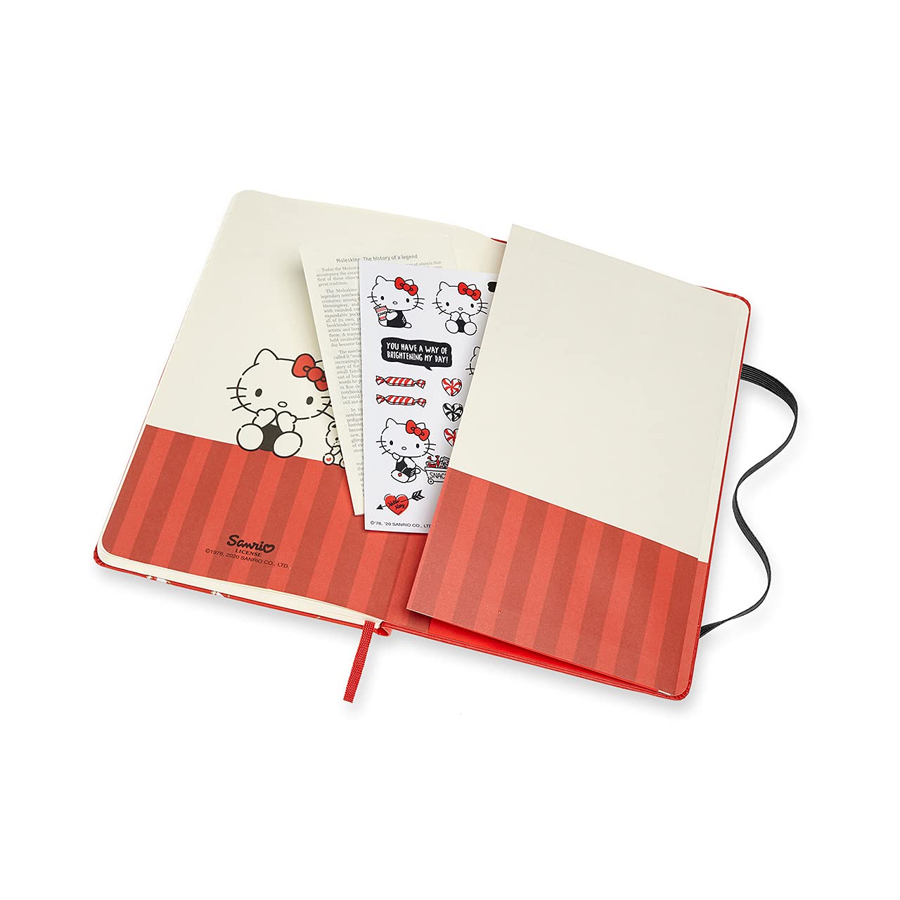 Moleskine Limited Edition Hello Kitty Notebook, Hard Cover, Large (5" x 8.25") Ruled/Lined, Red, 240 Pages
