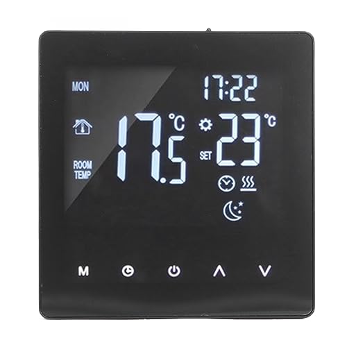 LCD Display Thermostat, Digital Thermostat NTC Temperature Sensor Low Consumption IP20 Protection AC90β240V Versatile for Floor Heating (K2MRH3A WiFi)