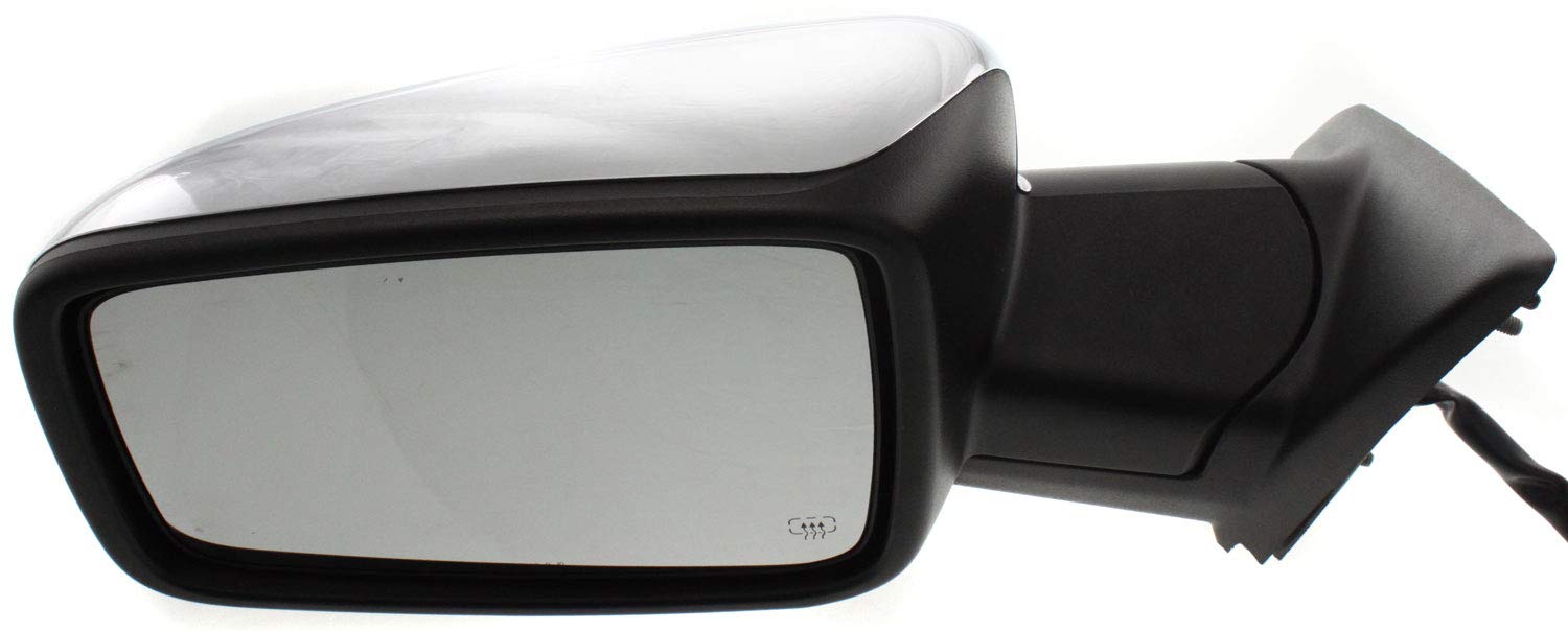 Kool Vue Left Power Heated Door Mirror Compatible With Dodge Ram 1500 2009 With Signal Light, Memory & Puddle Lamp Chrome
