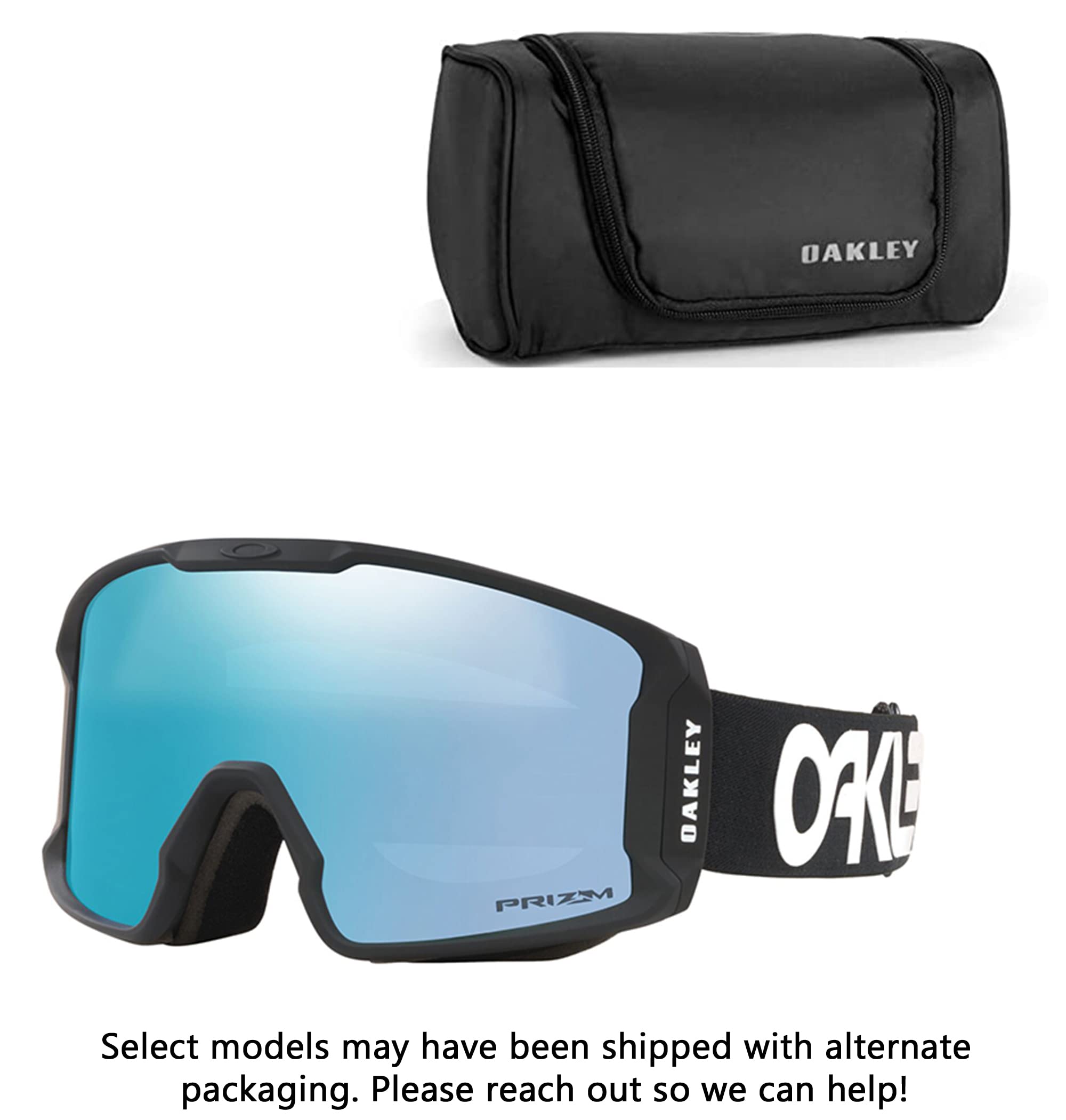 Oakley Line Miner L OO7070 Black Blaze/Przm Torch Iridium Ski Goggles For Men For Women + BUNDLE with Designer iWear Eyewear Kit