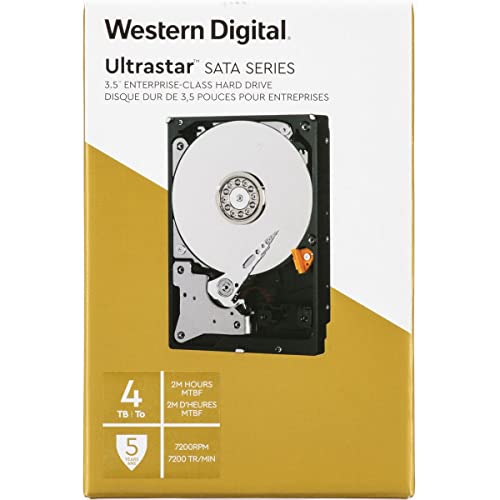 WD Ultrastar 4TB SATA III 3.5" Internal Data Center Hard Drive, 7200 RPM