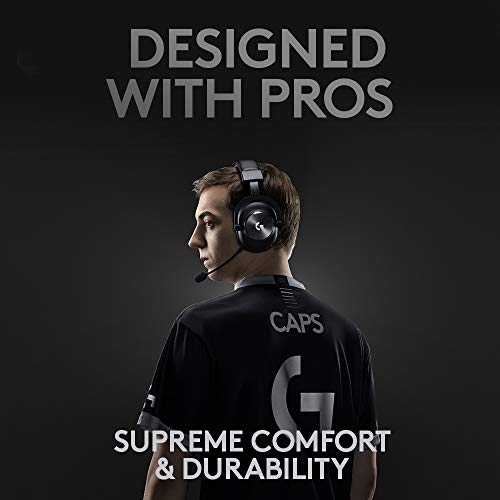 Logitech G PRO X Wireless Lightspeed Gaming Headset with Blue VO!CE Mic Filter Tech, 50 mm PRO-G Drivers, and DTS Headphone:X 2.0 Surround Sound