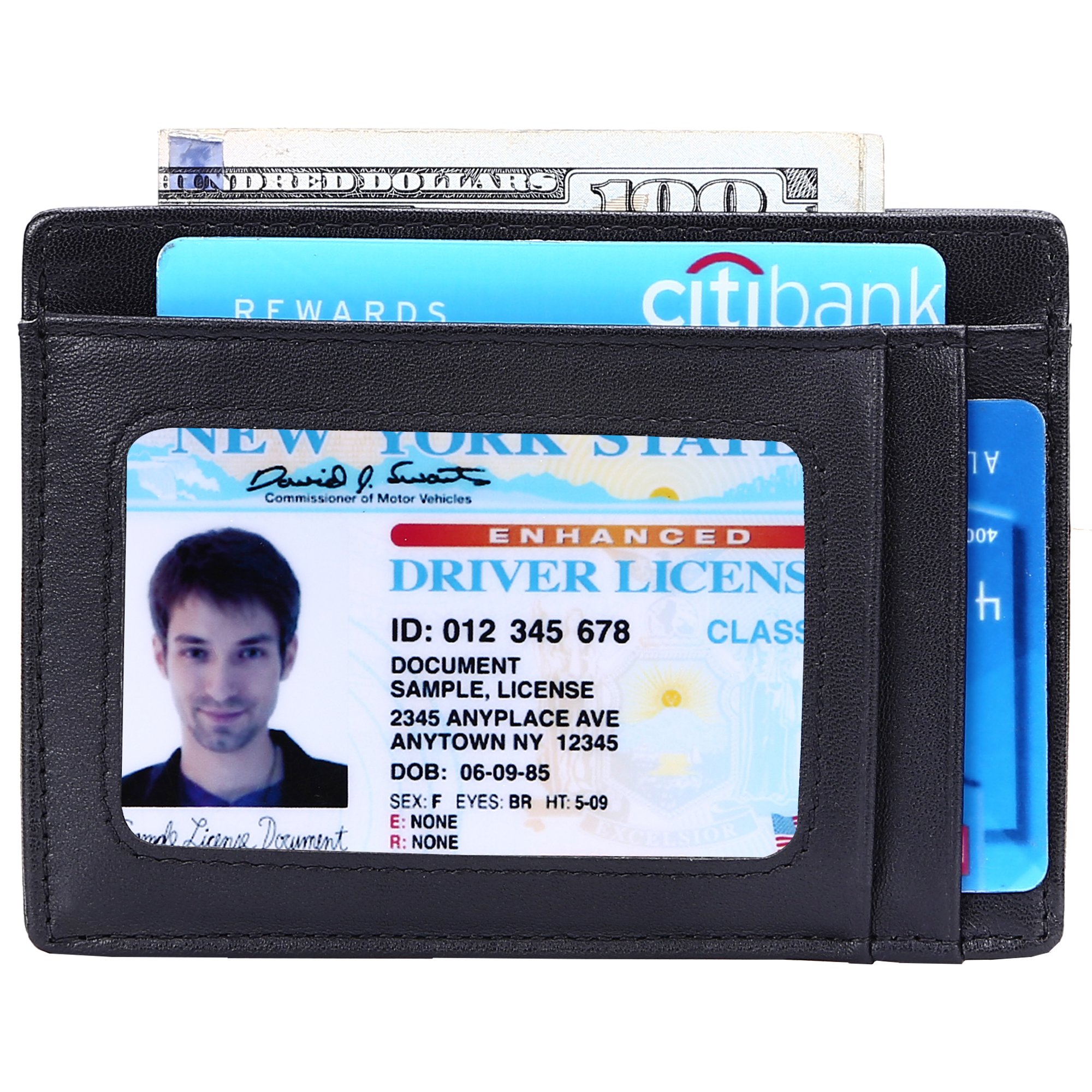 kinzd Waxed Oil Leather Wallet Minimalist Front Pocket Wallet For Mens Slim Thin Small Secure Rfid Blocking Credit Id Card Case Holder Coffee Wallet For Mens
