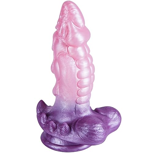 Large Realistic Dragon Dildo - 9.2'' Silicone Realistic Big Dildo, Soft Liquid Thick Dildo, Textured for G-spot Stimulator, Strong Suction Cup, Hands-Free Play, Suitable for Women, Men and Couples