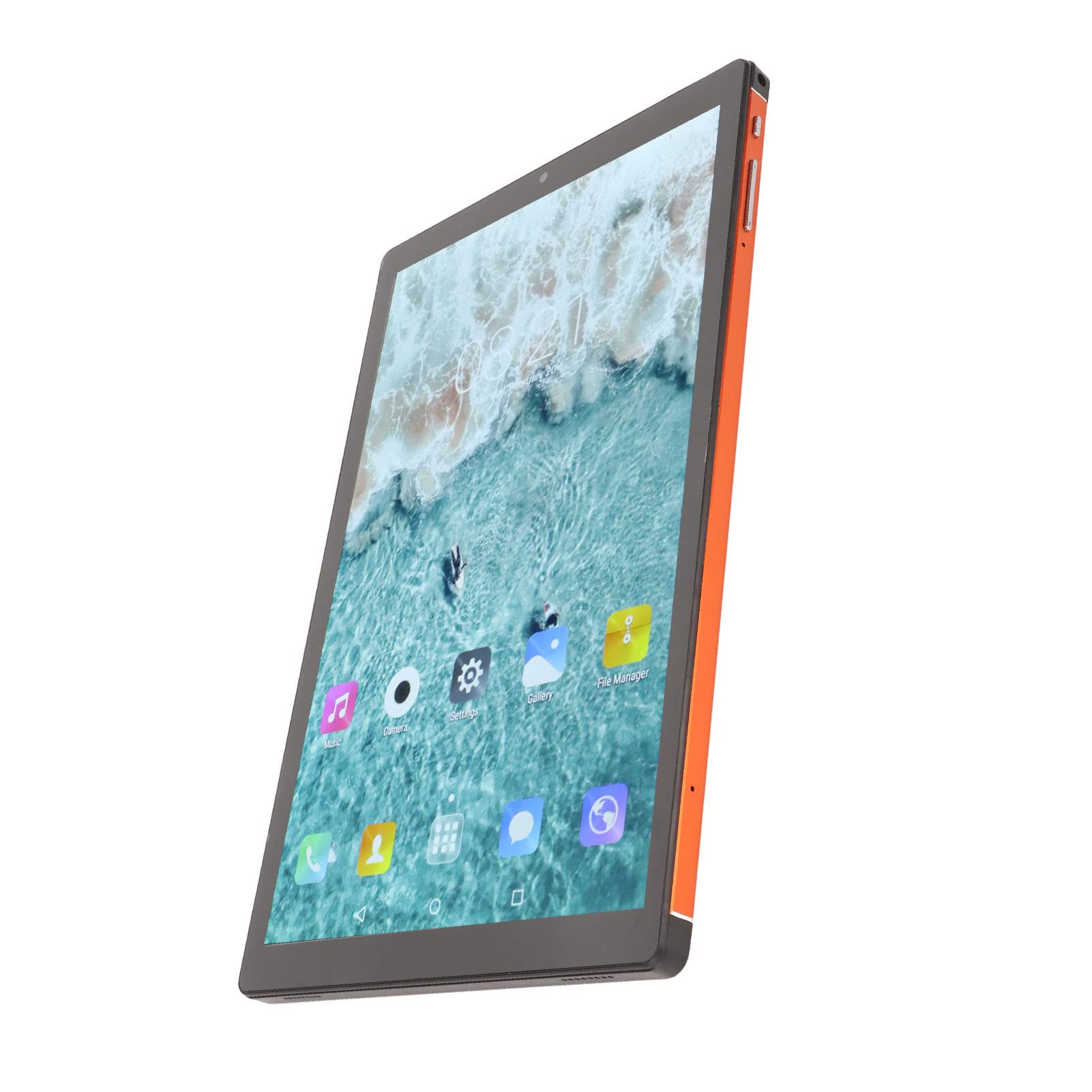 VINGVO Orange Tablet, Dual Camera 4GB RAM 64GB ROM HD Tablet 10.1 Inch 3 Card Slots 5800mAh for Office (US Plug)