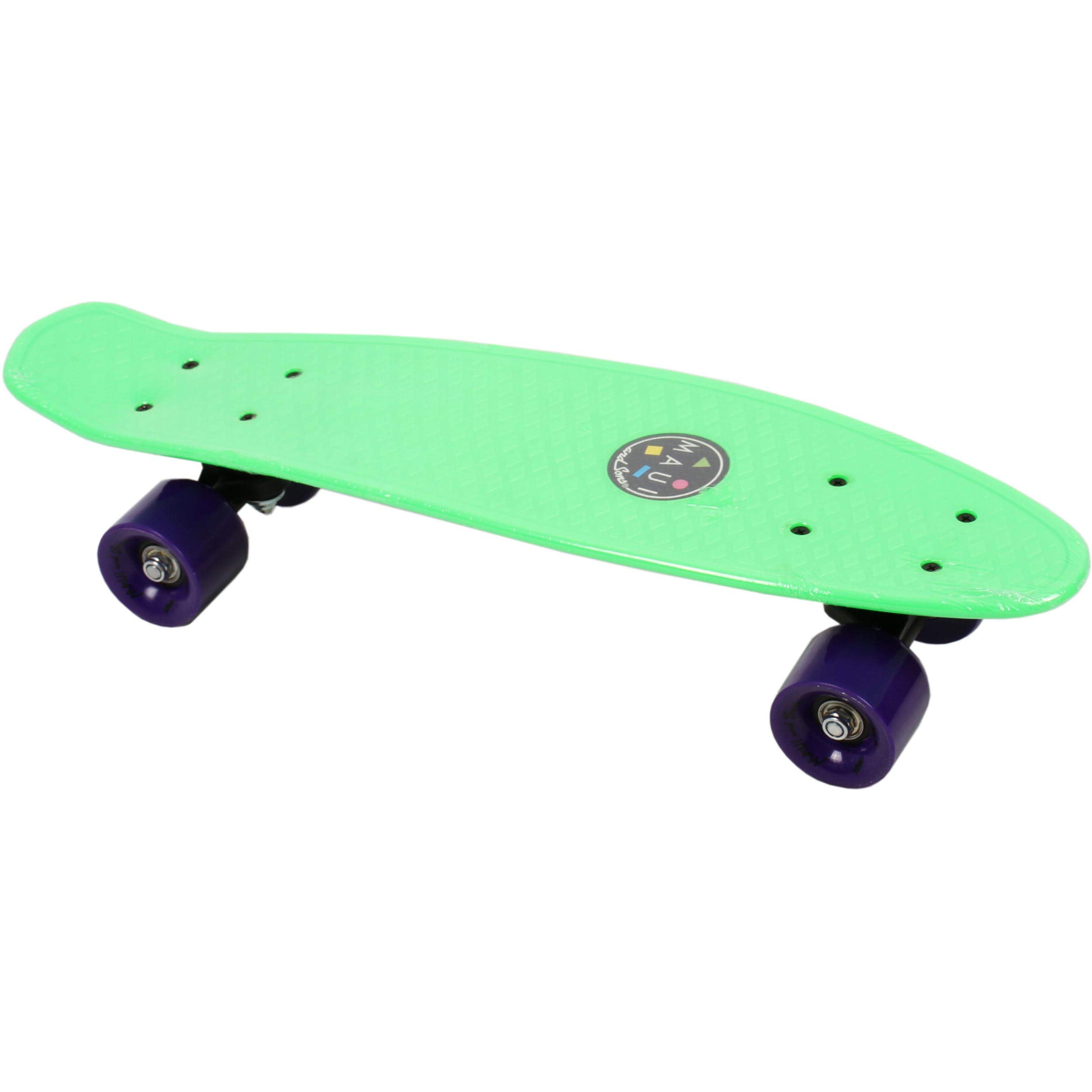 Maui And Sons Mini Sharkman Scooter and Skateboard Combo Set, Purple/Green