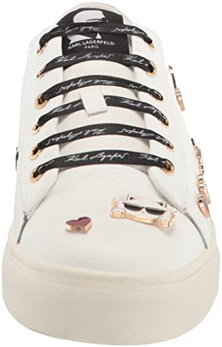 Karl Lagerfeld Paris Cate Shoes β Sneakers for Women with Iconic KLP Pins, Bright White, 11