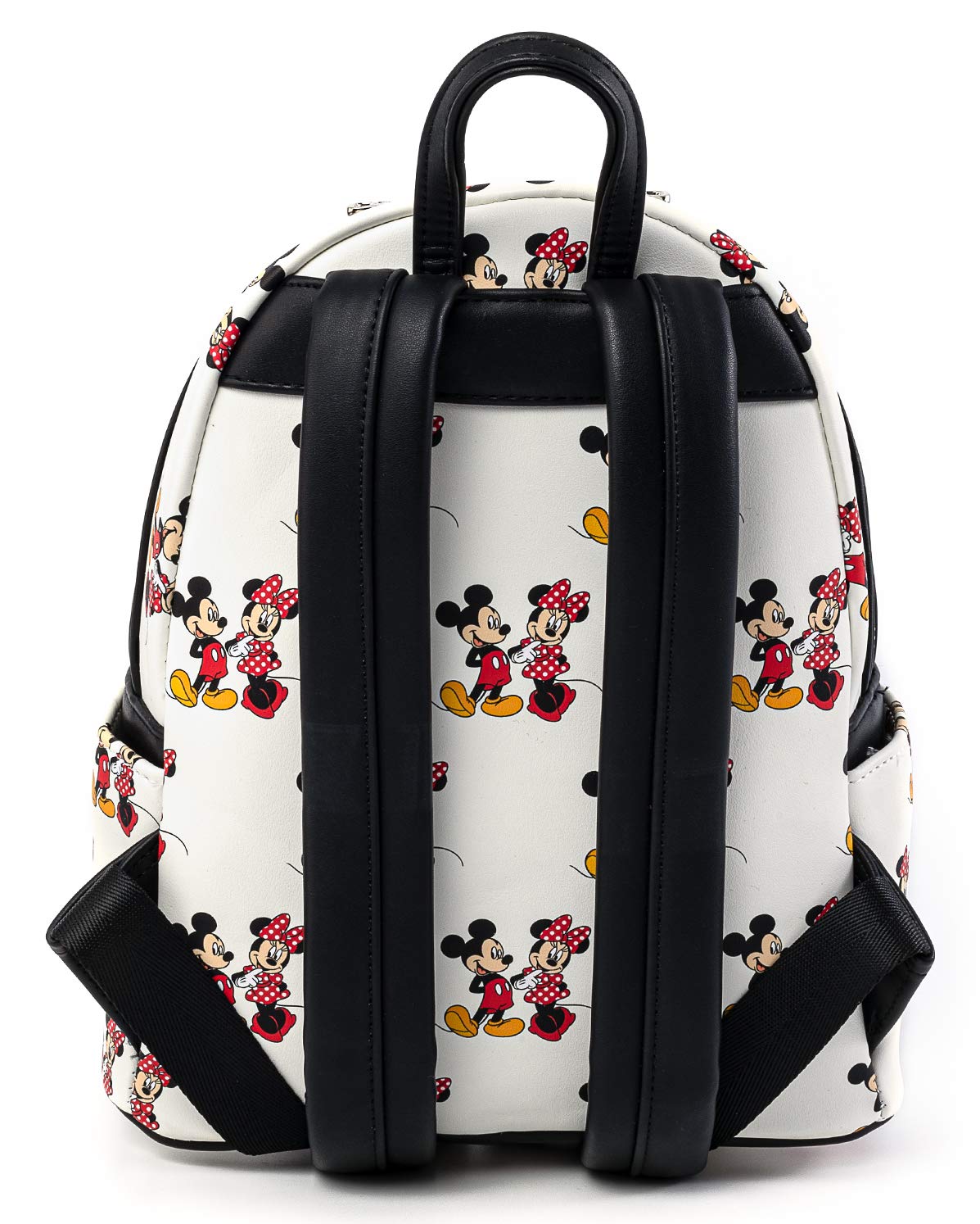 Loungefly Disney Mickey and Minnie Mouse AOP Womens Double Strap Shoulder Bag Purse