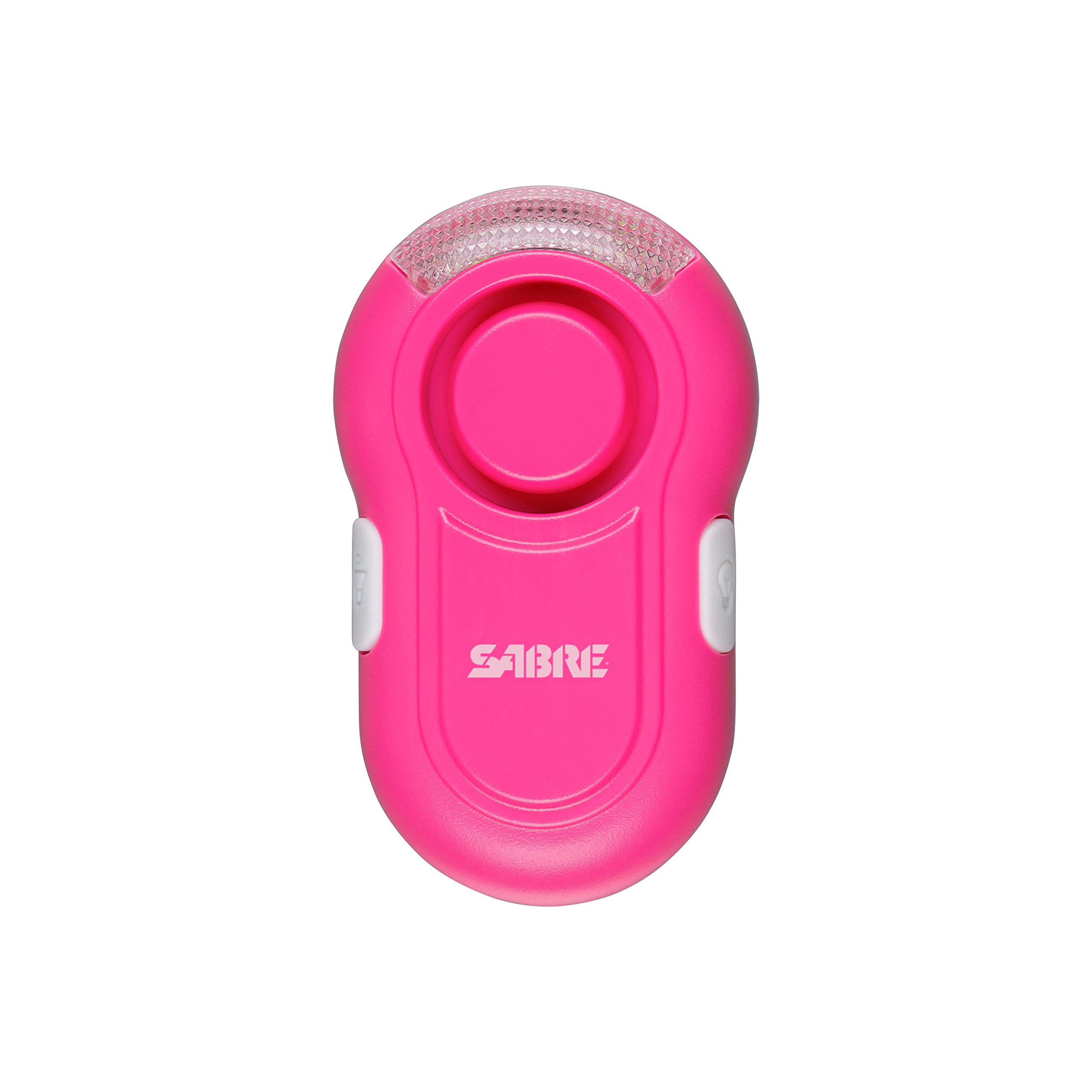 SABRE Clip-On Personal Alarm with LED Safety Light & Pepper Spray Keychain, 25 Bursts of Maximum Police Strength OC Spray, Quick Release Key Ring for Easy Access
