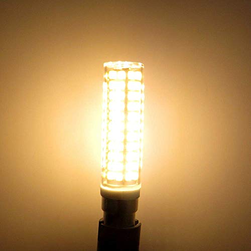 Lxcom Lighting E11 LED Corn Bulb 15W Dimmable Ceramic Candelabra Bulbs (2 Pack)- 136 LEDs 2835 SMD 1500LM Warm White 3000K 120W Equivalent T3/T4 JDE11 120V Lamp for Home Lighting