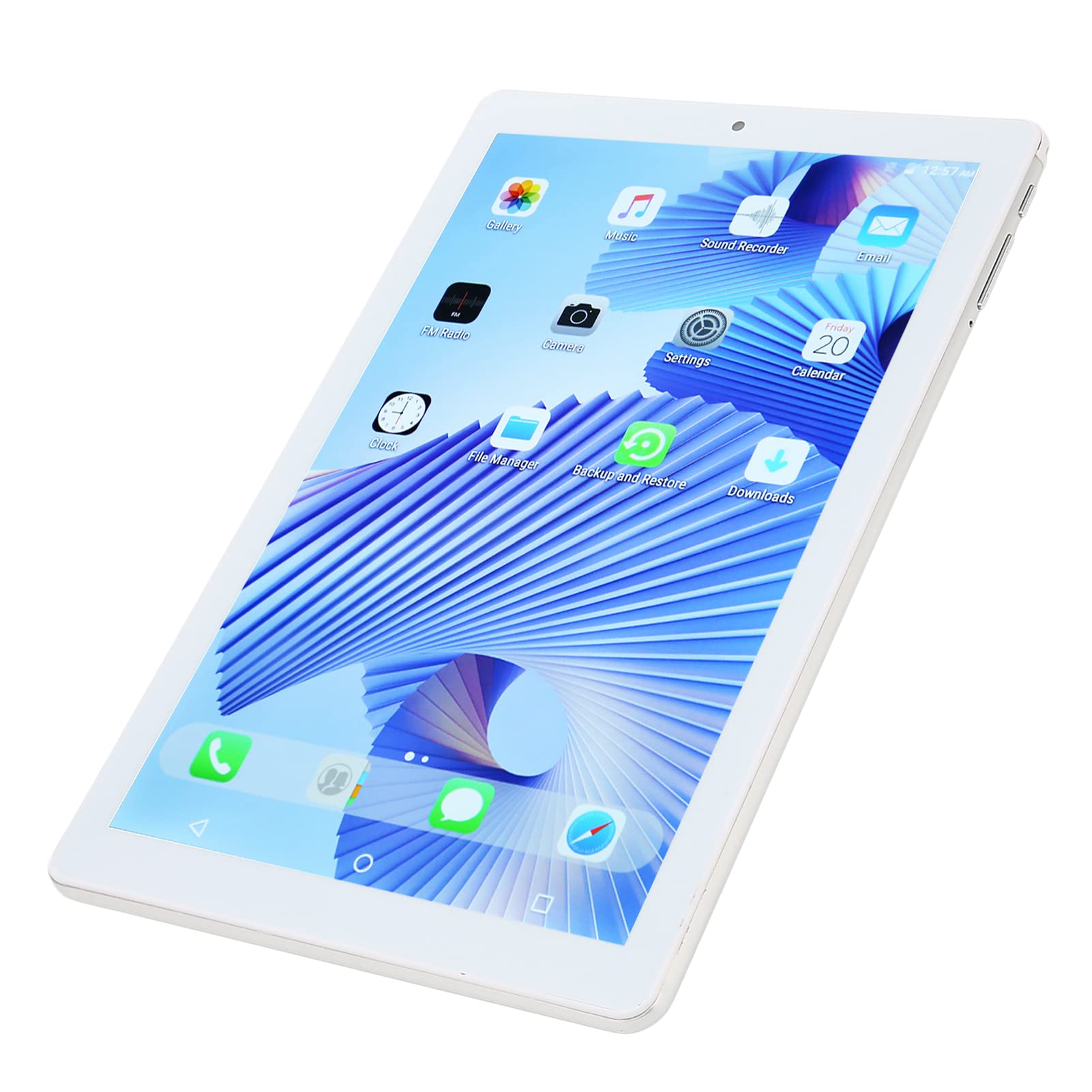 MAVIS LAVEN 10.1 Inch Tablet, Tablet PC 4GB RAM 64GB ROM Dual Card Dual Standby 100-240V Silver Dual Camera 1920x1200 for Writing for Android 10 (US Plug)