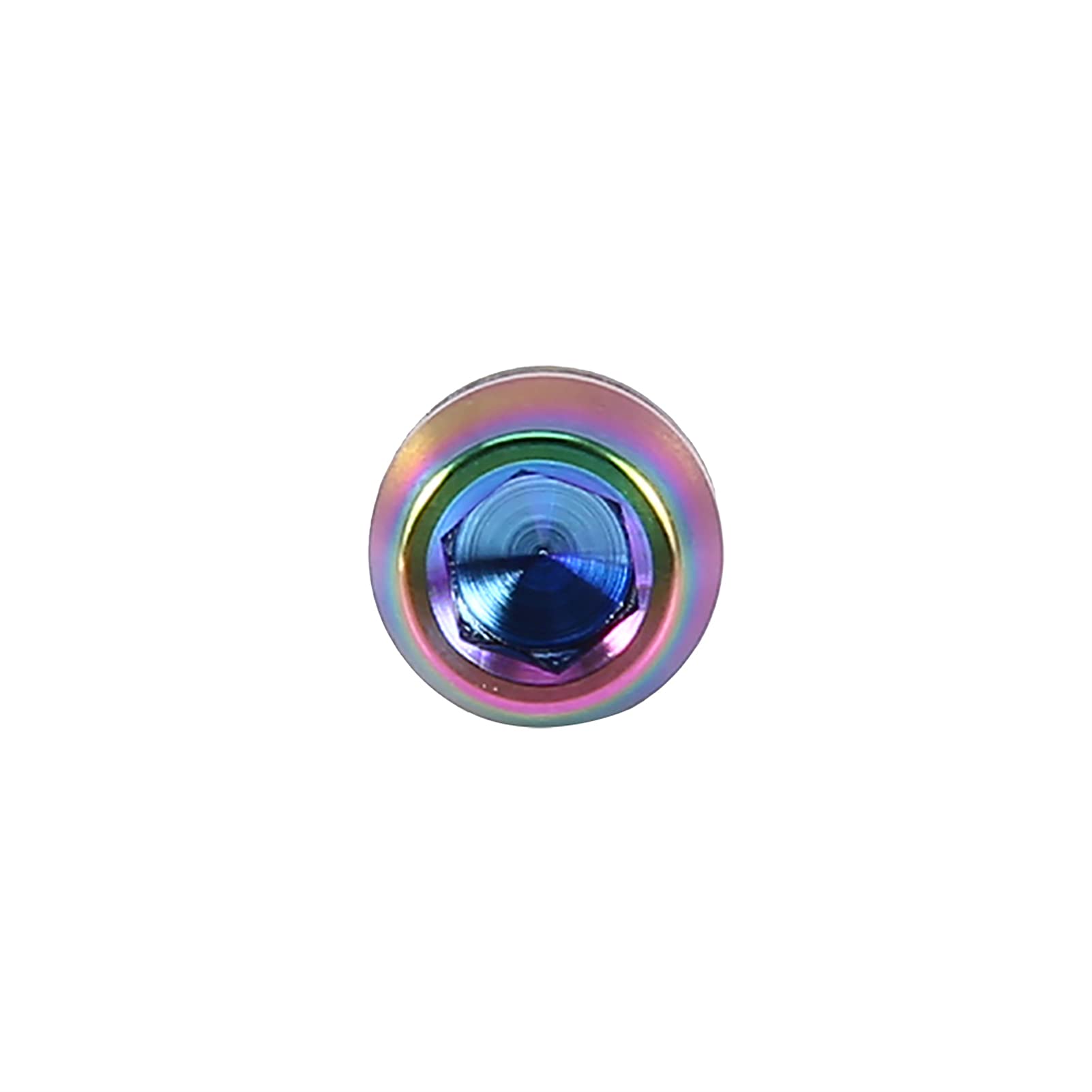 Uxsiya Screw Tapered Alloy High Strength Tapered Head Bolt Screw with Washer for Mountain Bike(M5x16-colorful)