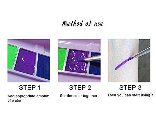MEICOLY 2 Packs Water Activated Eye Liner Palette,Neon Face Paint Colored Retro Hydra Liner,Water Activated Eyeliner,Matte Graphic Eyeliner,UV Blacklight Glow Black White Face Body Paint,16 Colors