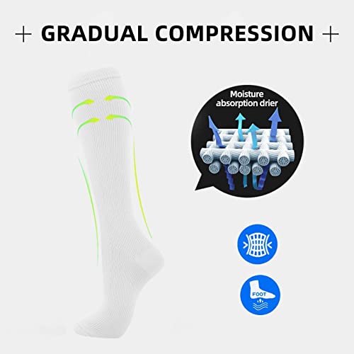 Rvidbe Women Socks, Soft Thin Crew Socks for Trouser, Dress, Business, Casual - 3 Pairs, Shoe Size Compression Socks for Nurses Tall Socks
