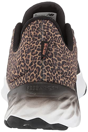 New Balance Women's Fresh Foam Roav V2 Sneaker, Black/White/Copper Metallic, 8
