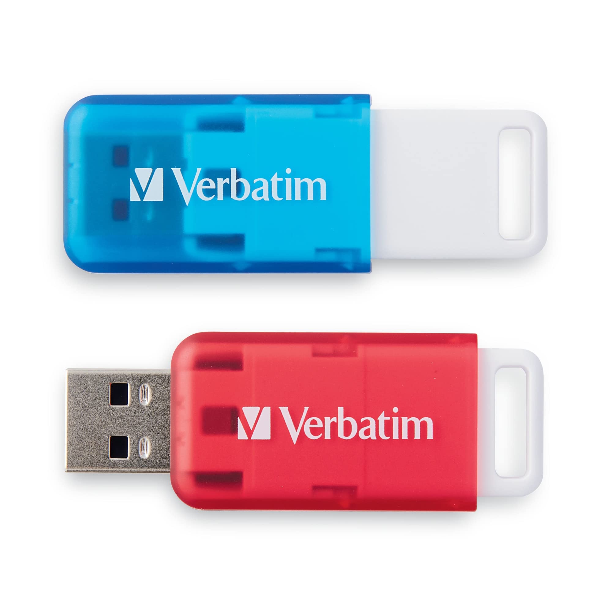 Verbatim® SeaGlass USB 2.0 Flash Drives, 64GB, Assorted Colors, Pack Of 2