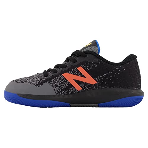 New Balance Boy's 996 V4 Tennis Shoe, Black/Grey, 4 Wide Big Kid