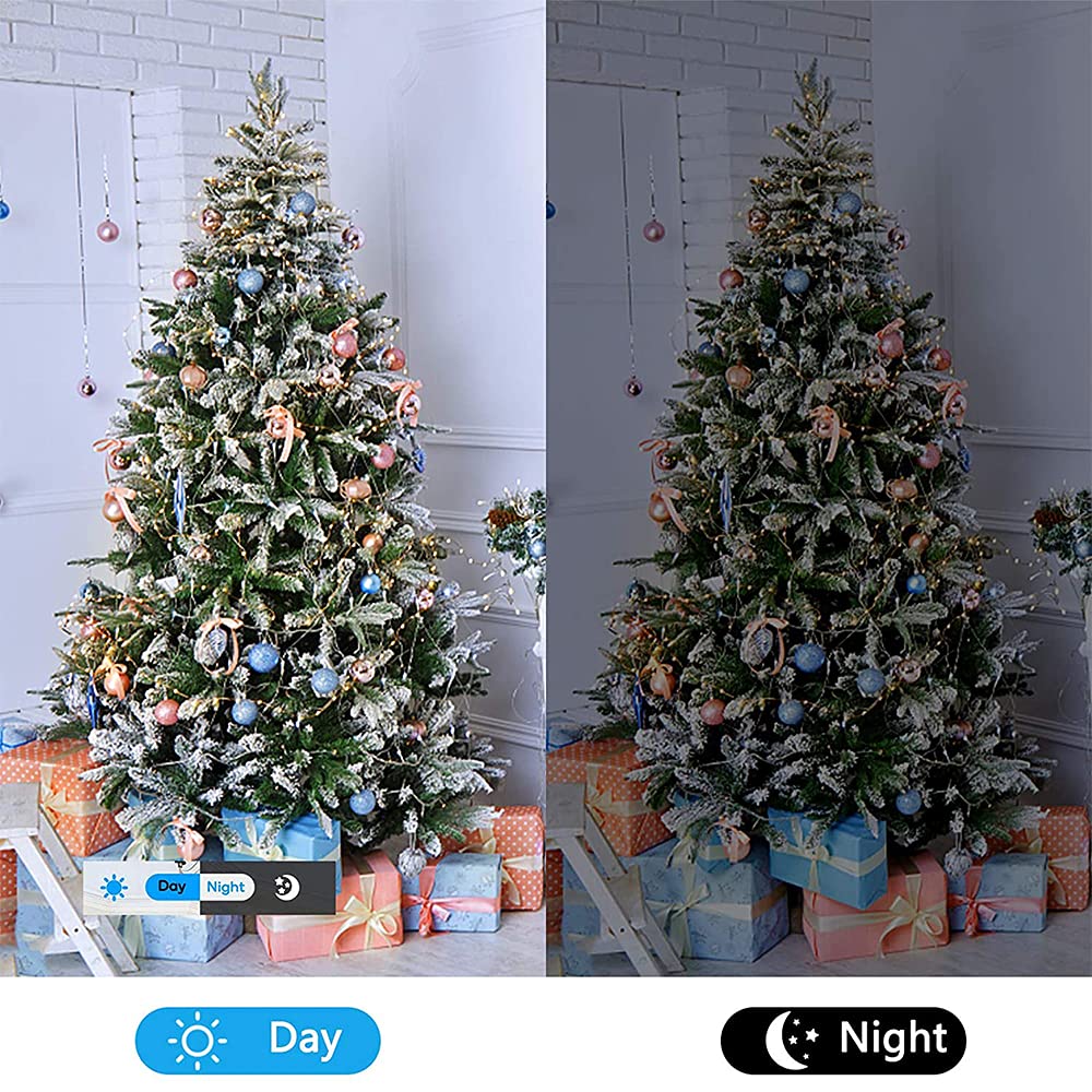Xpvezl Smaller 2.4GHz WiFi Camera 1080P HD Smart Home Camera Dome IP Surveillance Camera Motion Detection&Night Vision Indoor App Cellphone Control No Battery Type