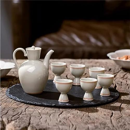 MMLLZEL Retro Wine Set Home Chinese Ceramic White Wine Glass A Cup Of Small Wine Cup Wine Pot