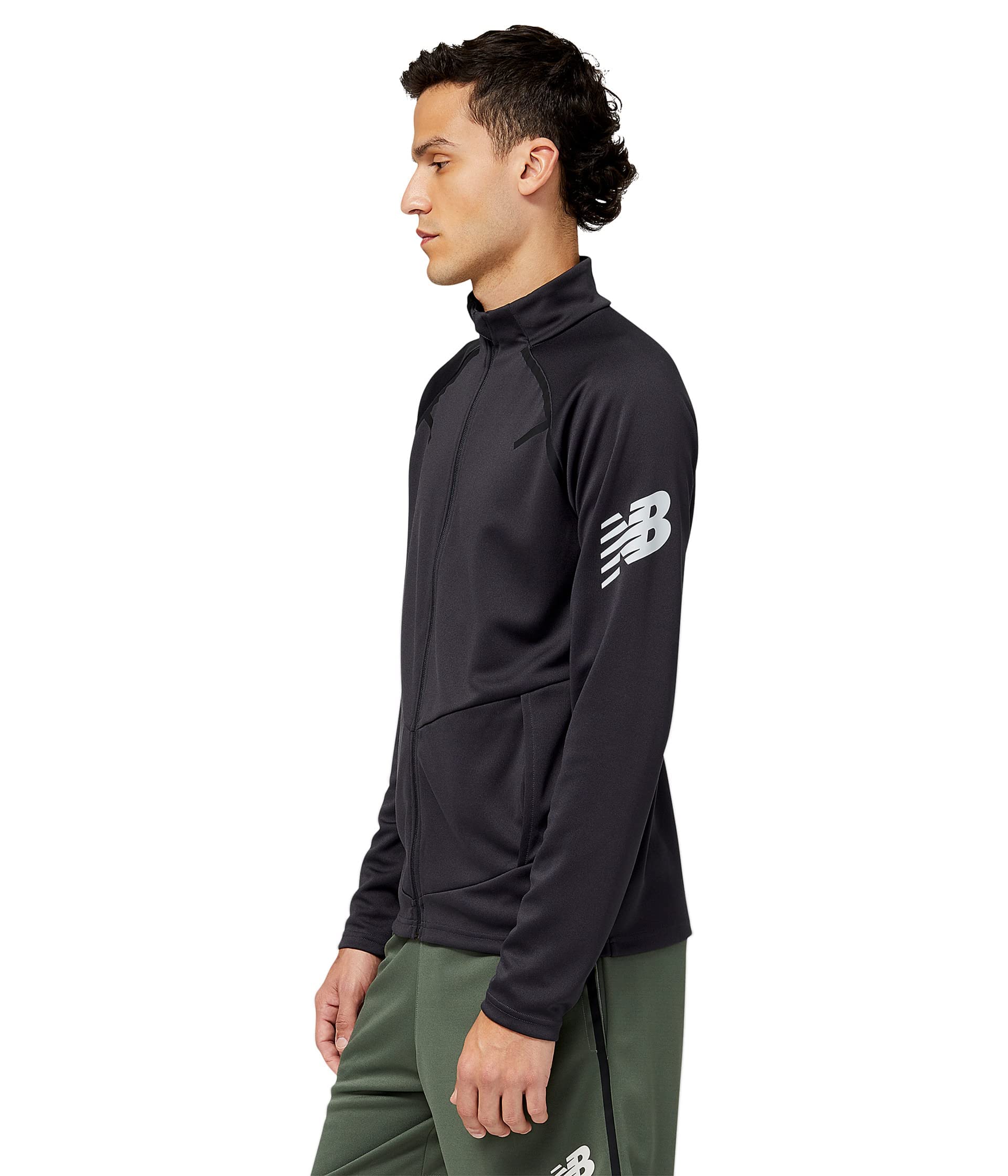 New Balance Men's Tenacity Football Training Track Jacket, Phantom, Medium