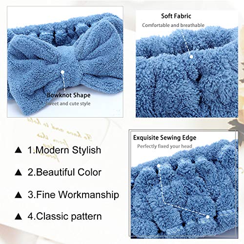 LADES Spa headband – Makeup Headbands Microfiber Facial Hair Band Elastic Head Wraps Stretch for Women Washing Face