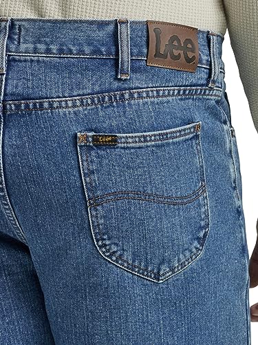Lee Men's Big & Tall Legendary Regular Straight Jean, Pepper Stone, 44W x 29L