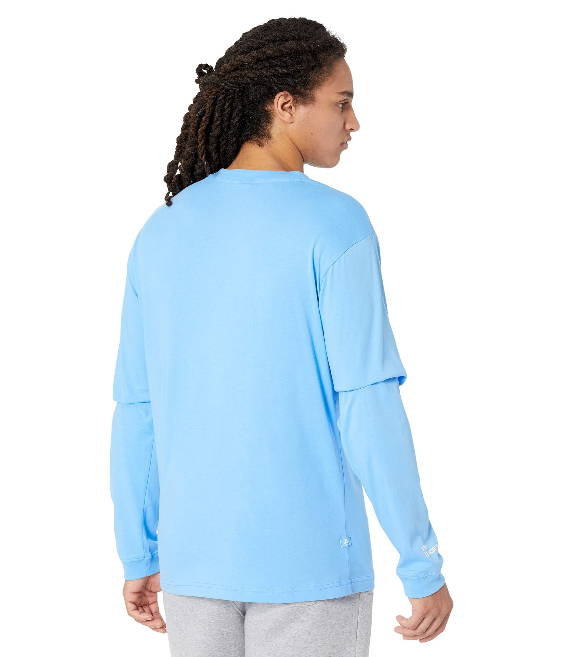 New Balance Men's NB Essentials Seasonal Long Sleeve, Sky Blue, Medium