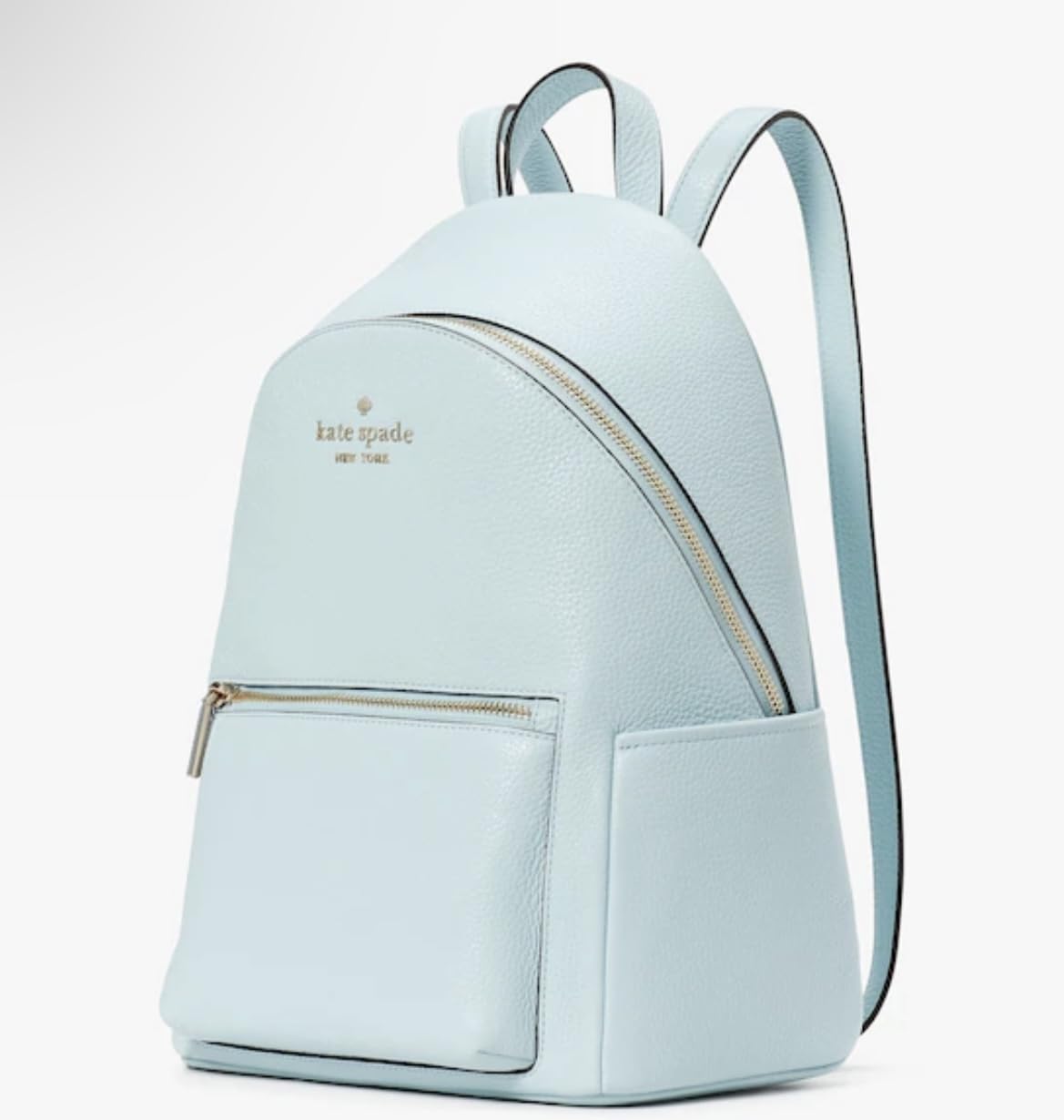 Kate Spade New York Leila Dome Backpack Pebbled Leather Medium (Dewy Blue)