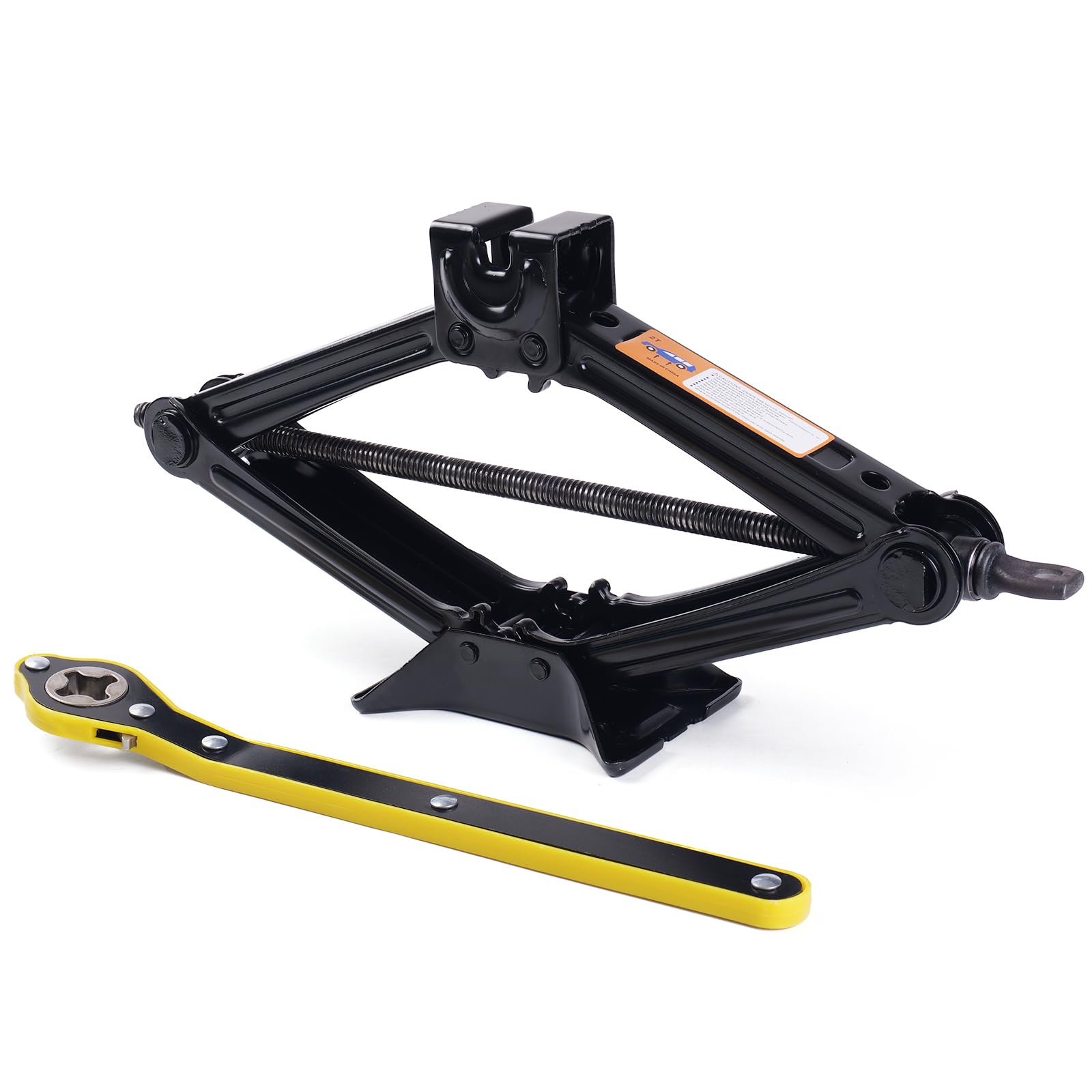 Scissor Jack, Car Jack Kit, Max 2 Ton (4,400 lbs) Jack, (Includes Labor Saving Wrench and Lifting Jack), Universal Car Emergency Kit for Cars, SUVs up to 2 Tons.