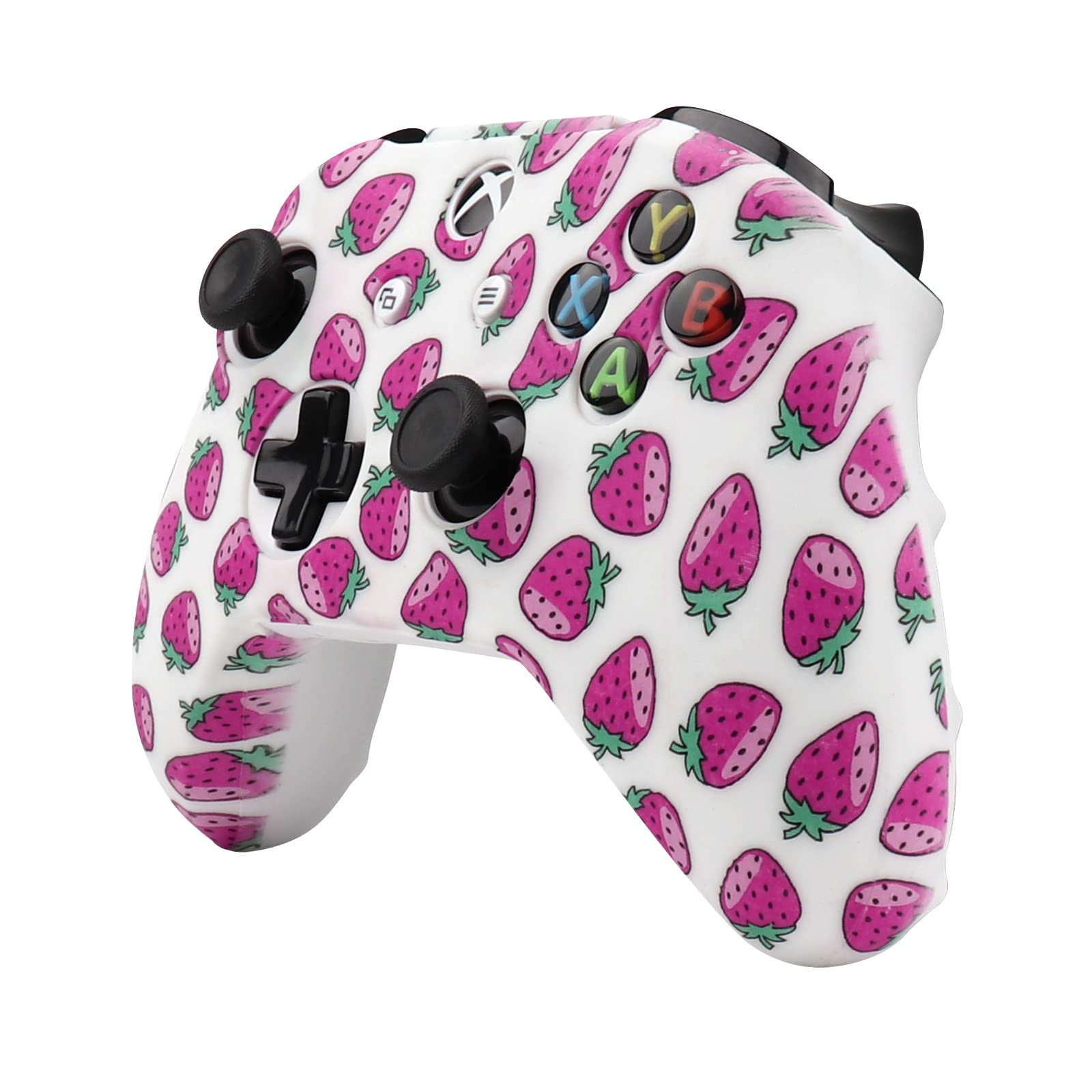 RALAN Fruit Controller Skin for Xbox One, Anti-Slip Silicone Controller Cover Protector Case Compatible for Xbox 1 Wireless/Wired Gamepad Joystick with 8 Cute Thumb Grips Caps