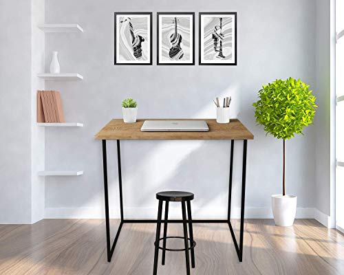 LOTCAIN 31.5" Laptop Table Office Desk Writing Study Desk, Modern Minimalist Style and Space-Saving Design for Home Office Workstations